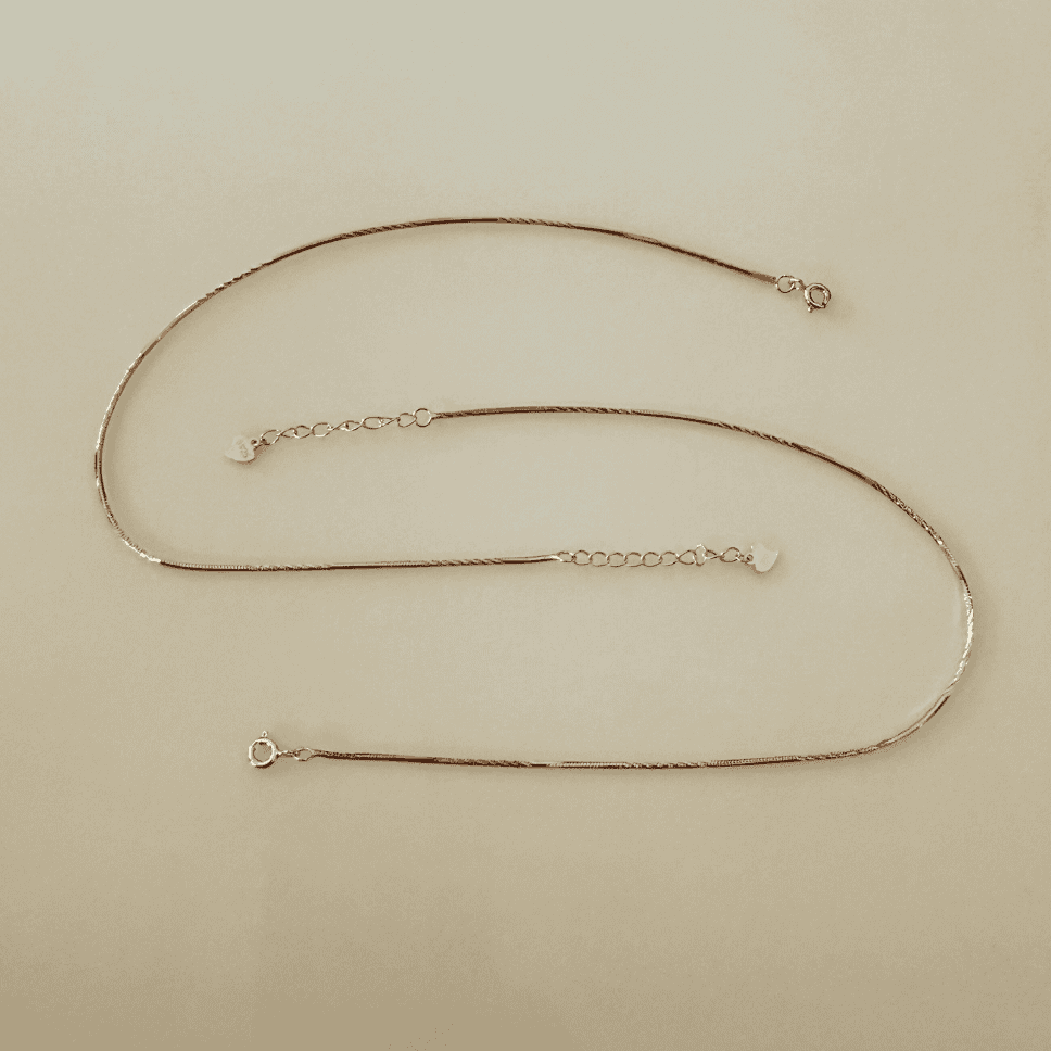 925 dual tone twisted box chain anklet - Swan Creations